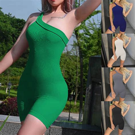 Ddapj Pyju Women Yoga Jumpsuits Ribbed One Piece Workout Romper One
