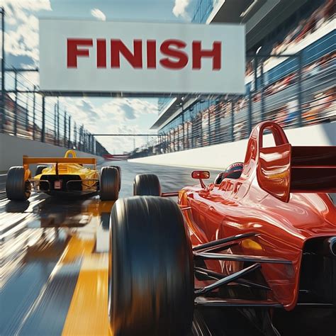 Imagem Fotorrealista De Dois Carros De Corrida Passando A Velocidade