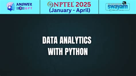 Week 1 12 Nptel Data Analytics With Python Assignment Answers 2025