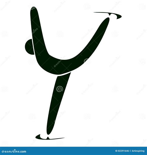 Icono Del Patinaje Artístico Ilustración del Vector Ilustración de estacional fondo
