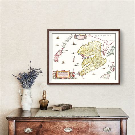 The Isle Of Mull Map 1665 Old Map Of The Isle Of Mull Etsy