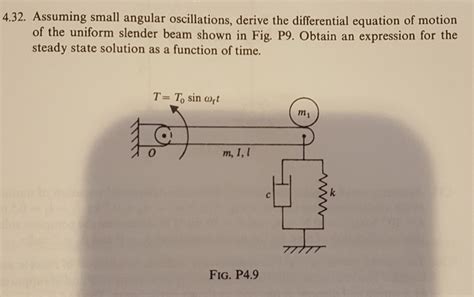 Solved Assuming Small Angular Oscillations Derive The