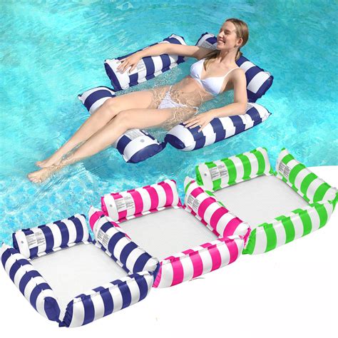 Paquet De 3 Flotteurs De Piscine Gonflables Pour Adultes Hamac Deau