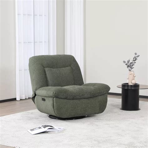 Eazy Power Reclining Swivel Chair Green Homemakers