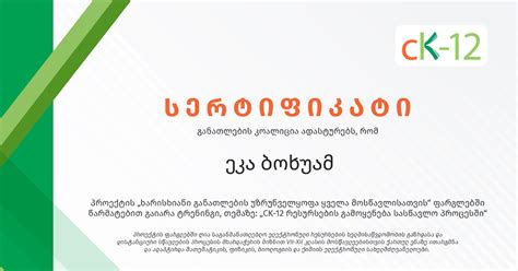 ქუთაისის მეცხრე საჯარო სკოლის ნორჩ ფიზიკოსთა წრე სერთიფიკატები