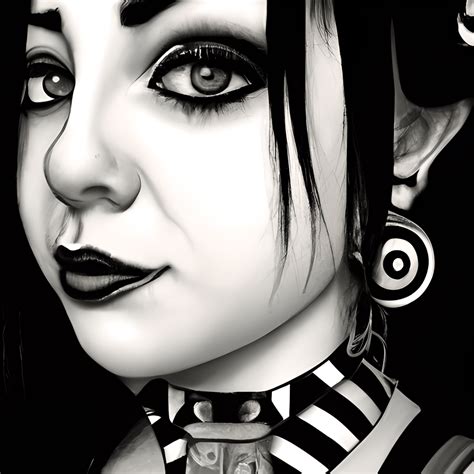 Goth Punk Woman Photograph Hyper Realistic Intricate Detail · Creative