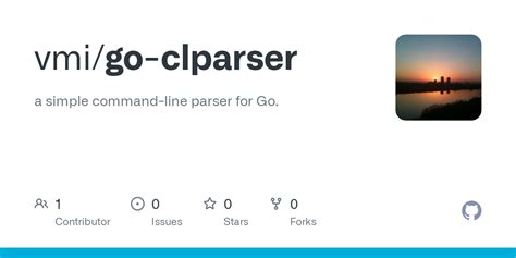 Github Vmigo Clparser A Simple Command Line Parser For Go