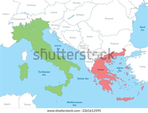 Mapa político de colores del sur vector de stock libre de regalías