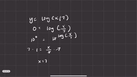 Solved Find The Domain X Intercept And Vertical Asymptote Of The