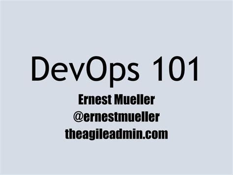 Devops 101 Ppt