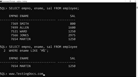 Oracle Sql Like Operator Testingdocs