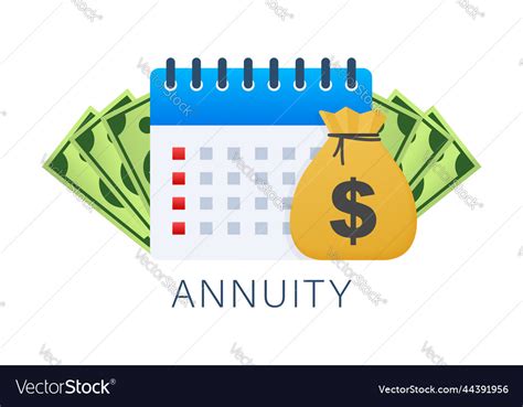 Annuity Icon Financial Calendar Stock Royalty Free Vector