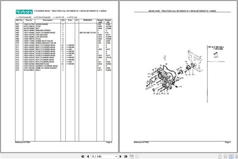 Kubota Tractor B7100hst D Old Type 01 Parts Manual