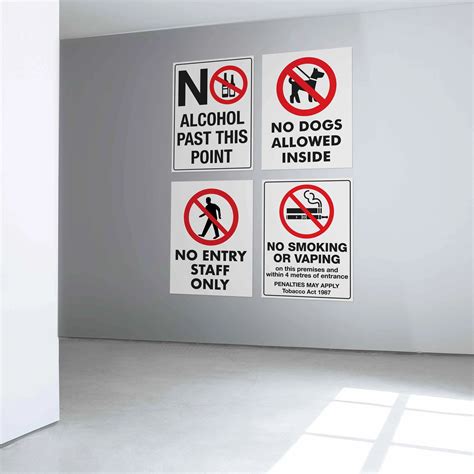 Prohibition Signs Smoking Fire Construction And Dangerous Goods