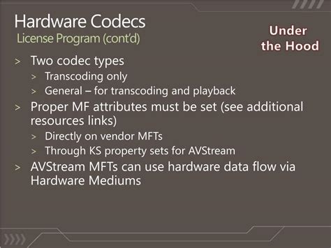 Ppt Media Foundation Supporting Hardware Codecs And Cameras