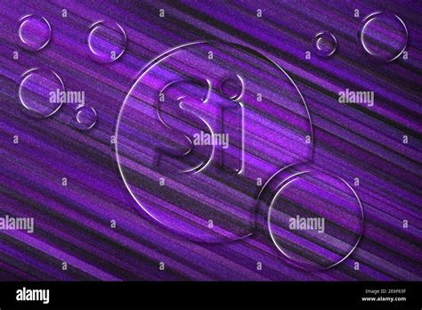Element Si Silicon, Mineral Vitamin complex dietary supplement, violet ...