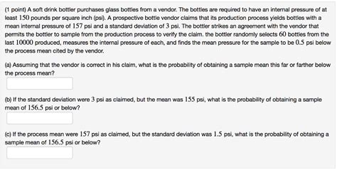 Solved 1 Point A Variable Of A Population Has A Mean Of