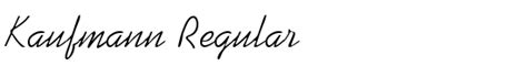 Kaufmann Regular Font FontZone Net