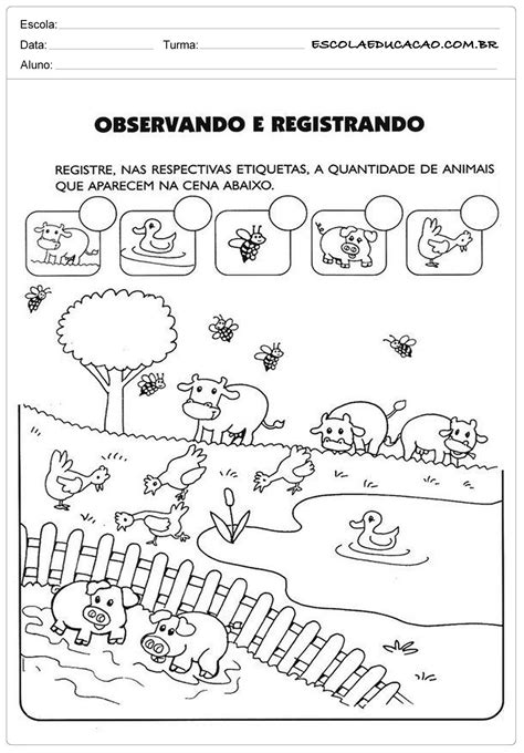 Atividades De Animais Educação Infantil BRAINCP