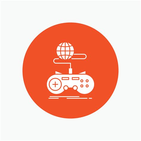 Game Gaming Internet Multiplayer Online White Glyph Icon In Circle