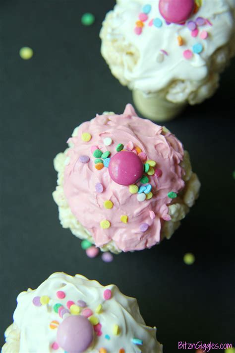 Rice Krispie Treat Ice Cream Cones