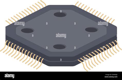 Micro Chip Illustration Vector On A White Background Stock Vector