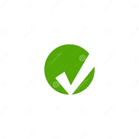 Repère De Contrôle Icône Valide De Joint Coutil Fou Vert En Cercle Vert