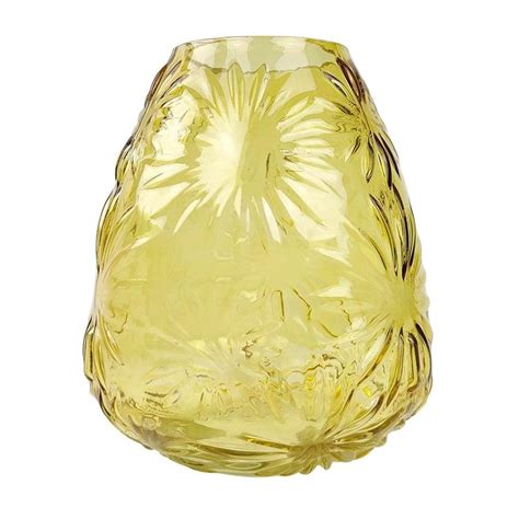 Urban Tommy Floral 20cm Glass Flower Vase Home Decorative Display Pot