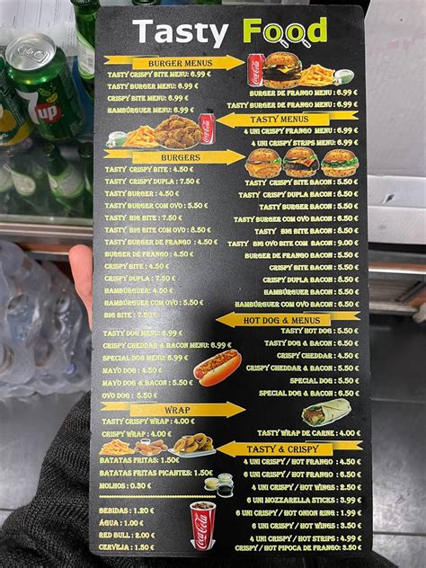Menu At Tasty Fried And Burger Restaurant Lisbon
