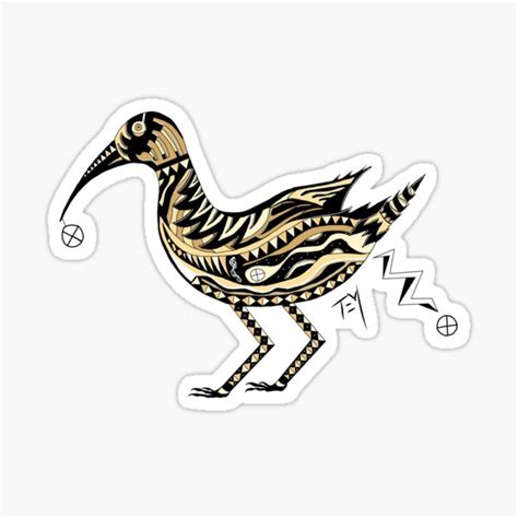 Delerrok Palauan Money Bird Sticker For Sale By Tem Tribal Art