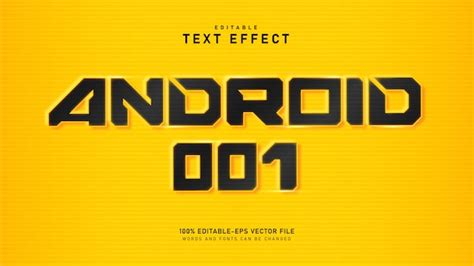 Premium Vector Android Text Effect