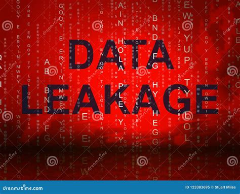 Data Leakage Information Flow Loss 2d Illustration Stock Illustration