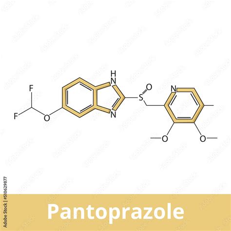Chemical Structure Of Pantoprazole It Is A Proton Pump Inhibitor Used