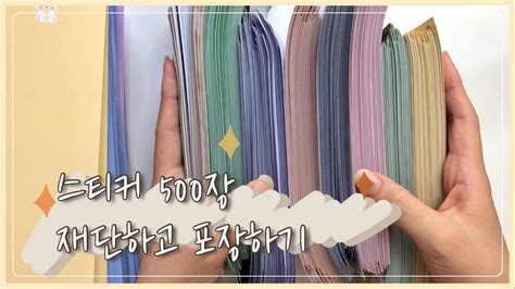 Eng Vlog 스티커 500장 직접 재단하고 포장하기 문구사장의 일상 Youtube