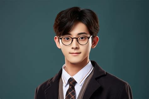 Premium Photo A Man Wearing Glasses And A Suit And Tie