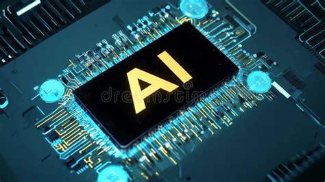 Futuristic Circuit Board Integration Of Artificial Intelligence