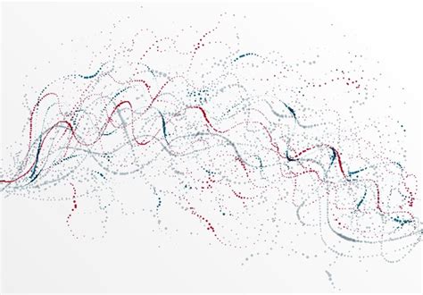 premium vector dots particles flowing array vector abstract