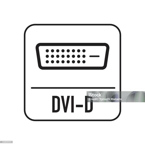 Dvid Icon Cable Input Vector Illustration Stock Illustration Download Image Now Computer