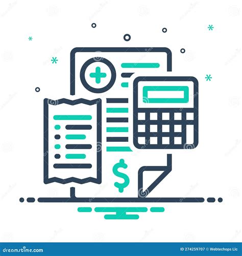 Mix Icon For Expenses Expenditure And Document Stock Illustration