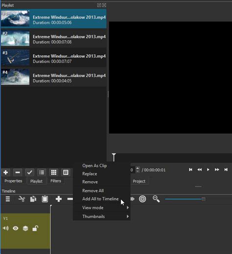 selecting files from the playlist help how to shotcut forum