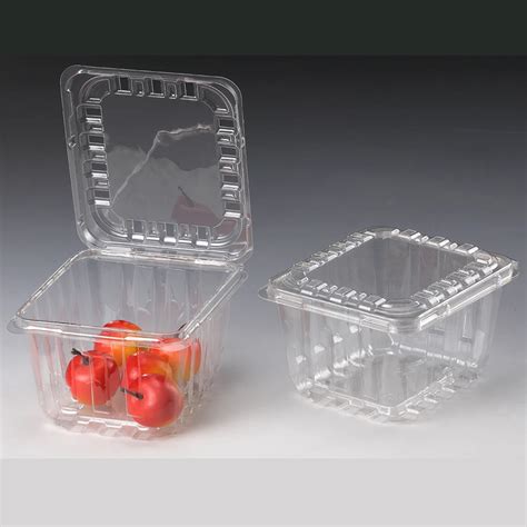 Custom Plastic Fruit Container Clamshell Strawberry Storage Container
