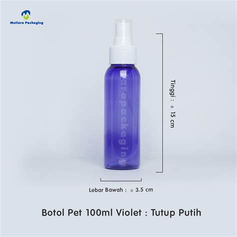 Jual Botol Kosmetik Botol Spray 100ml Purple Tutup Putih Murah Berkualitas