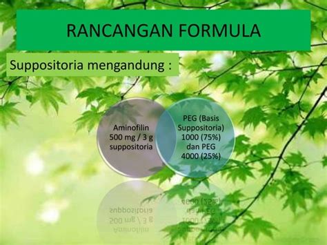 Rancangan Formula Suppositoria Aminofilin Ppt