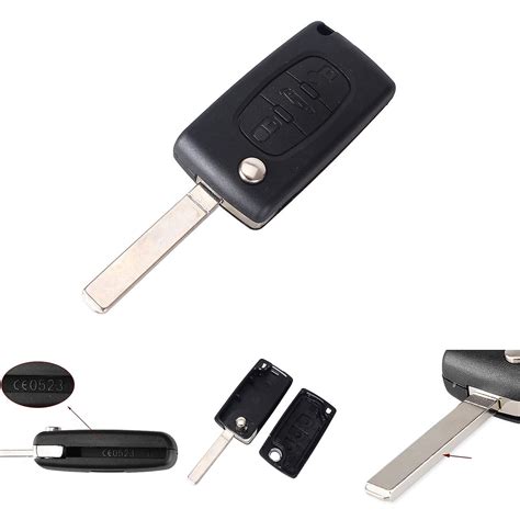 3 Button Ce0523 Car Key Shell Va2 For Peugeot Fruugo Uk