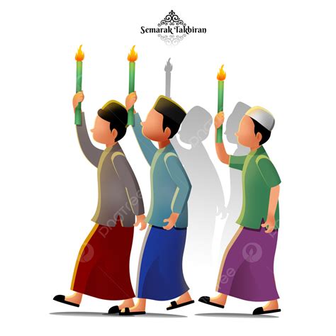 The Lively Takbiran Night Of Eid Al Fitr Takbiran Around Takbiran