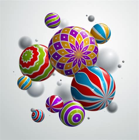 Esferas Brillantes Realistas Ilustración Vectorial Fondo Abstracto Con