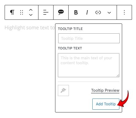 Content Tooltips Blockons