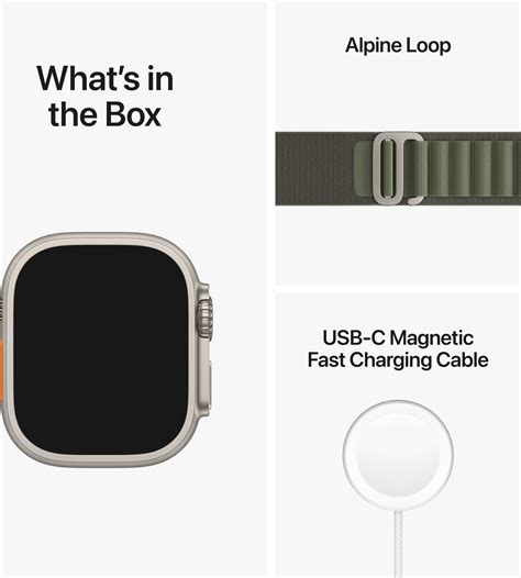 Apple Watch Ultra Gps Cellular 49mm Titanium Case With Green Alpine