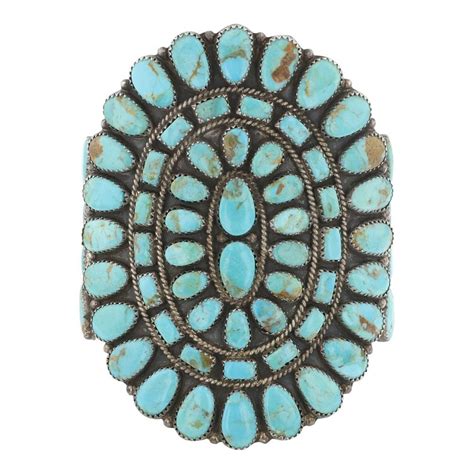 Larry Moses Begay Vintage Navajo Kingman Turquoise Large Traditional