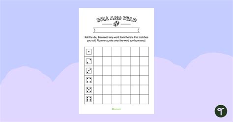 Roll And Read Editable Version Teach Starter
